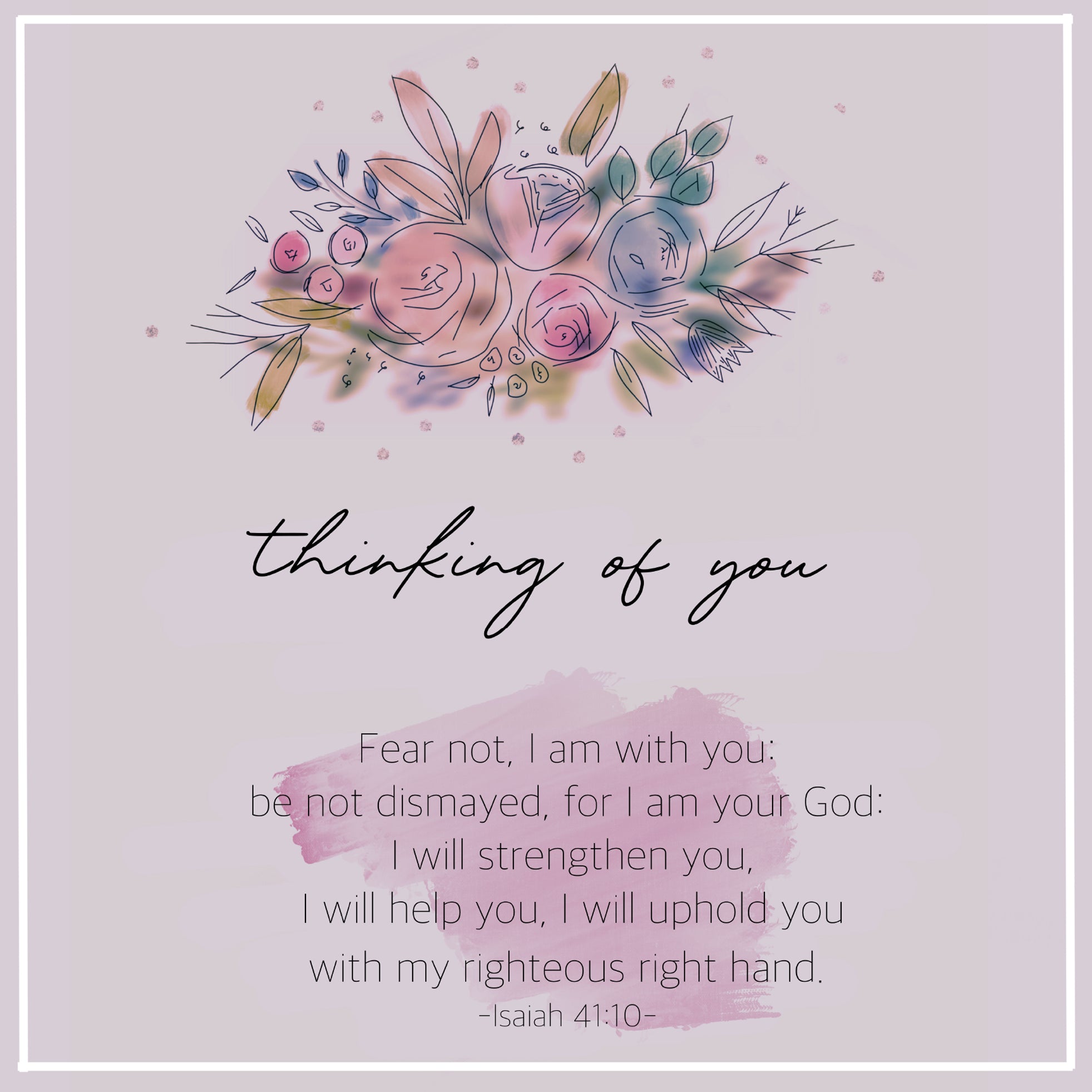 Thinking of You Isaiah 41:10 Greetings Card – Premier Christian Marketplace