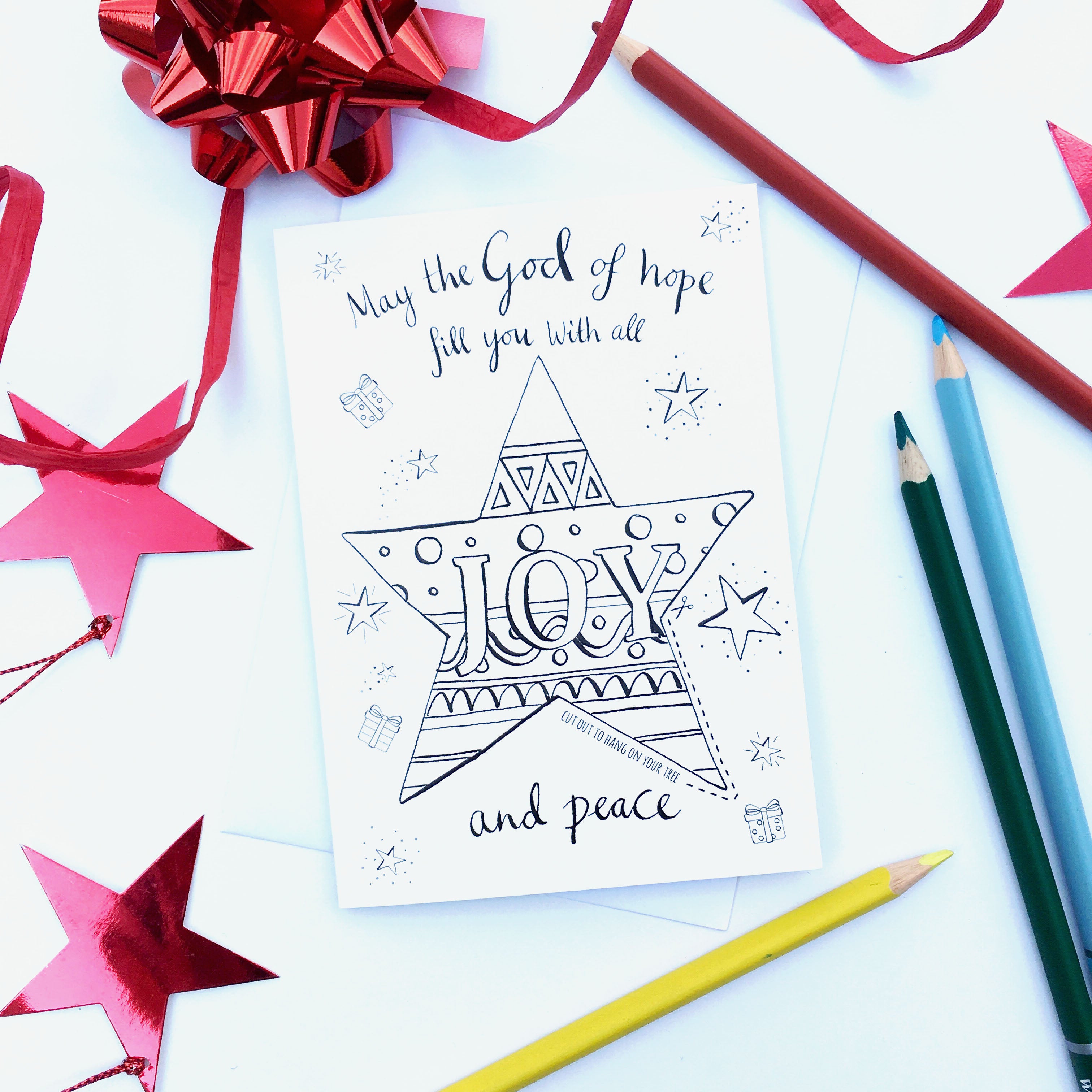 Joy Cut Out Colouring in Decorations (Pack of 5) – Premier Christian ...